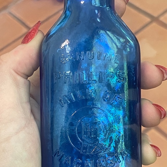 Philips | Accents | Vintage Philips Blue Glass Bottle | Poshmark